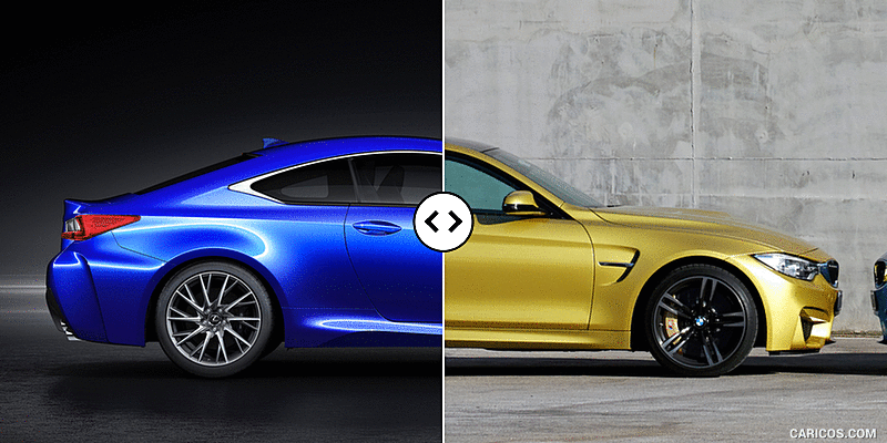 Lexus RC F vs. BMW M4 Coupe: Side - Comparison #3